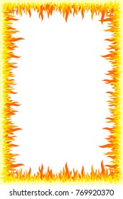 White Background Burning Frame Around Stock Illustration 15929611