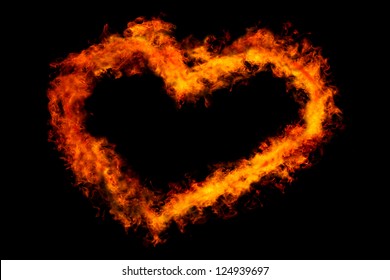 Fire Heart Stock Illustration 124939697 | Shutterstock