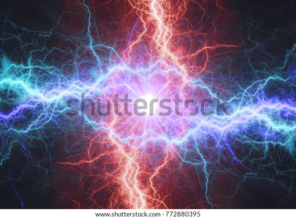 Fire Ice Electrical Lightning Bolt Plasma Stock Illustration 772880395 ...