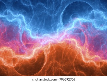 Fire Ice Lightning Background Stock Illustration 1678492123 | Shutterstock