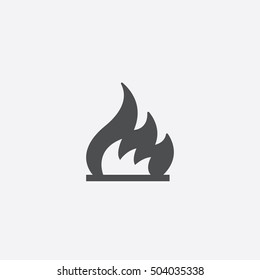 Fire Icon Isolated White Background Stock Illustration 526279273 ...