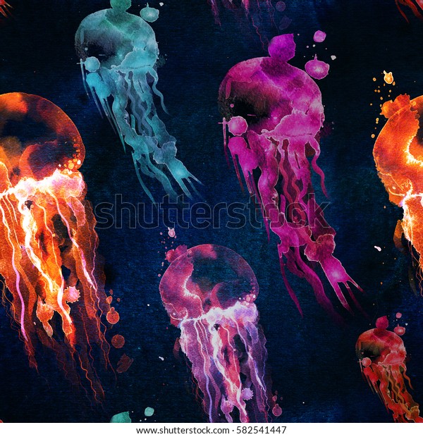 Fire Jellyfish Stock Illustration 582541447 | Shutterstock