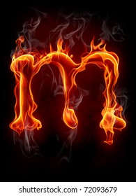 Fire Letter M Stock-illustration 82443424 | Shutterstock