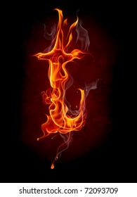 Fire Letter Stock Illustration 72093712 | Shutterstock