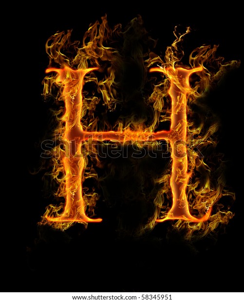 Fire Letter H Stock Illustration 58345951 | Shutterstock