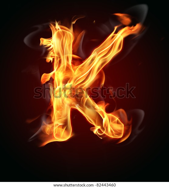 Fire Letter K Stock Illustration 82443460 | Shutterstock