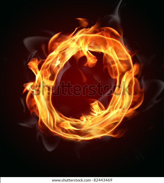 Fire Letter O Stock Illustration 82443469 | Shutterstock