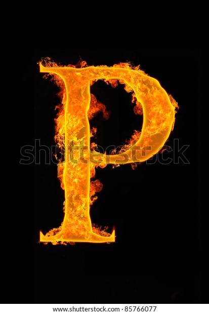 Fire Letter P Stock Illustration 85766077 | Shutterstock