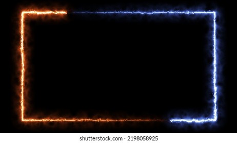 Fire Line Loop Black Background Stock Illustration 2198058925 ...