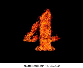 Fire Number 4 Stock Illustration 211860100 | Shutterstock