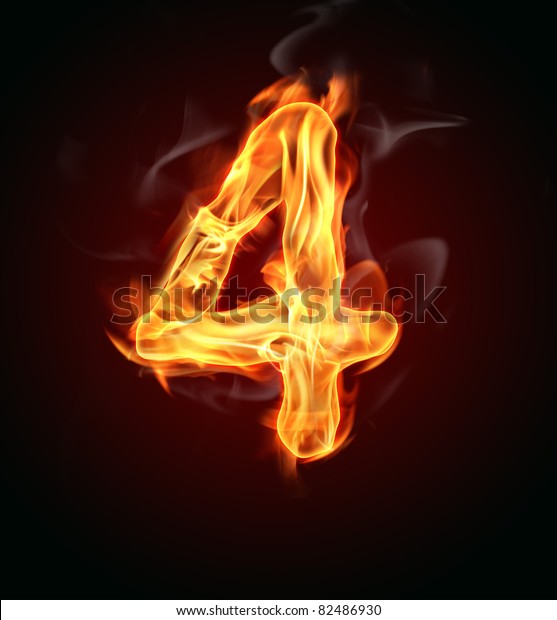 Fire Number 4 Stock Illustration 82486930 | Shutterstock