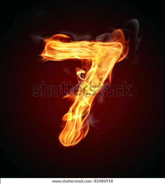 Fire Number 7 Stock Illustration 82486918