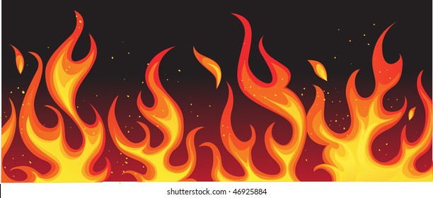 Cartoon Fire Texture Vector Illustration On Stock Vector (Royalty Free ...