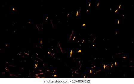 Fire Particles Effect Dust Debris Isolated Stock Illustration ...