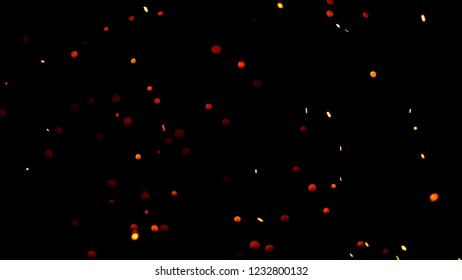 Ilustrasi Stok Fire Particles Image 1232800123 | Shutterstock