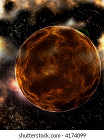 Fire Planet Stock Illustration 4174099