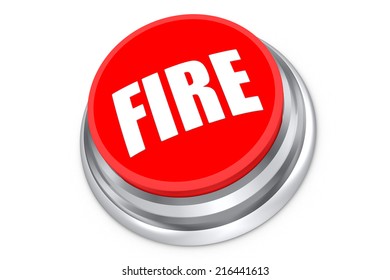 Fire Push Button Isolated On White Stock Illustration 216441613 ...