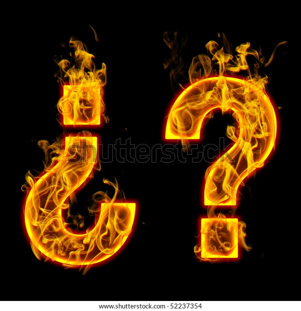 Fire Question Mark Check All Fire 스톡 일러스트 52237354 | Shutterstock