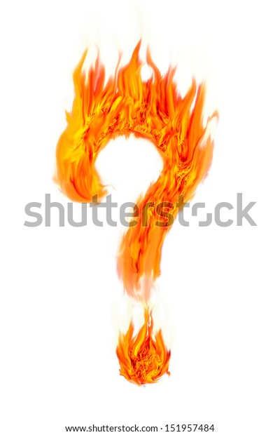 Fire Question Mark Symbol On Isolate Stock Illustration 151957484
