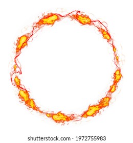 Fire Red Lighting Circle Frame Stock Illustration 1972755983 | Shutterstock