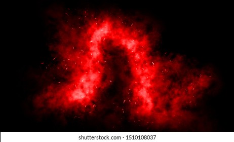 Fire Red Particles Effect Dust Debris Stock Illustration 1510108037