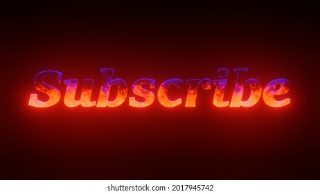 Fire Subscribe Button On Dark Background Stock Illustration 2017945742 ...