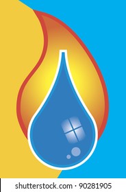 Fire Water Drop Stock Illustration 90281905 | Shutterstock