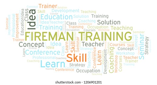 Fireman Training Word Cloud Stock Illustration 1206901201 | Shutterstock