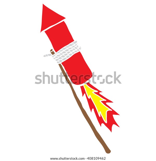 Firework Rocket Cartoon Stock Illustration 408109462