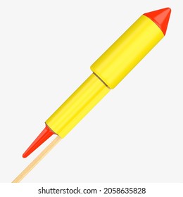 Fireworks Rocket 3d Rendering Isolated On Stock Illustration 2058635828 ...