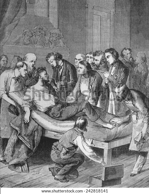 First Administration Ether Patient Gilbert Abbott Stock Illustration ...