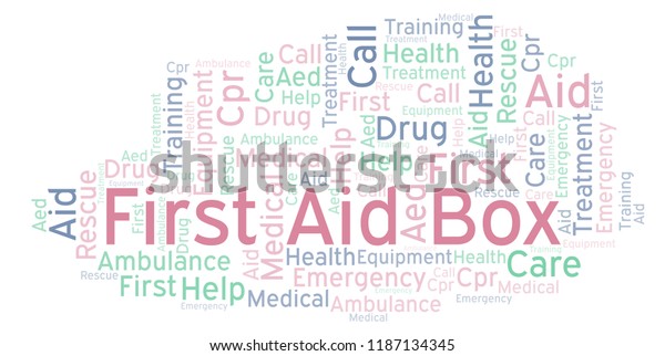 First Aid Box Word Cloud Made Stock Illustration 1187134345 | Shutterstock