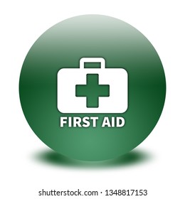 First Aid Button Isolated Stock Illustration 1348817153 | Shutterstock