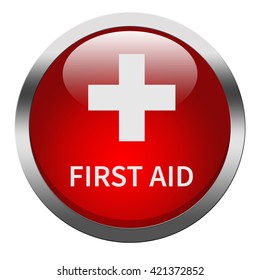First Aid Button Isolated Stock Illustration 421372852 | Shutterstock