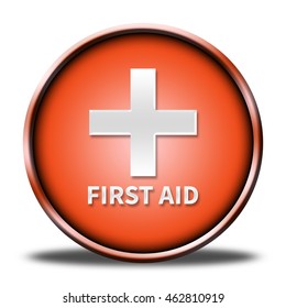 First Aid Button Isolated 3d Illustration Stock Illustration 462810919 ...