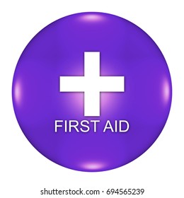 First Aid Button Isolated 3d Illustration Stock Illustration 694565239 ...