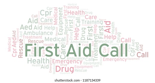 First Aid Call Word Cloud Made Stock Illustration 1187134339 | Shutterstock