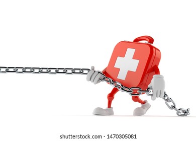 First Aid Kit Character Pulling Chain Stock Illustration 1470305081 ...