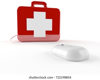 First Aid Kit Computer Mouse Isolated Stock Illustration 722198854 ...