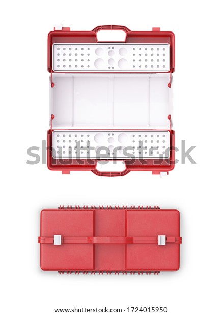 First Aid Kit Top View Red Stock Illustration 1724015950