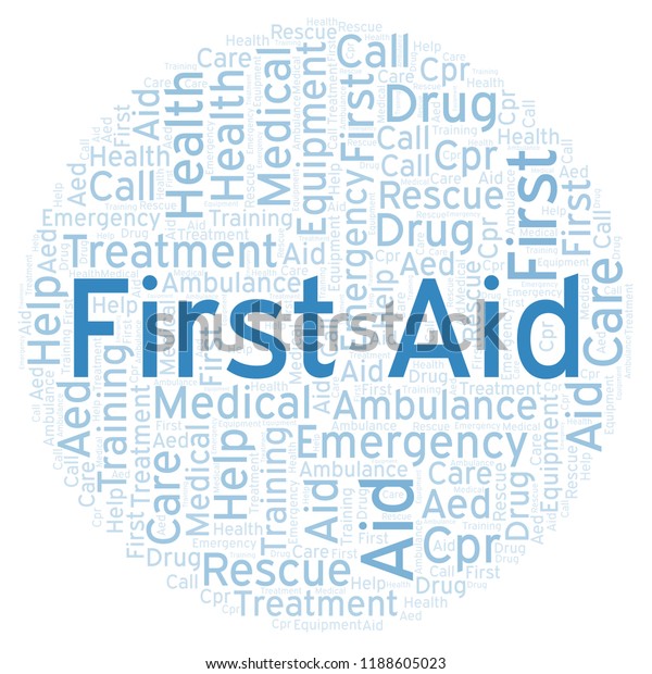 First Aid Word Cloud Made Text Stock Illustration 1188605023 | Shutterstock