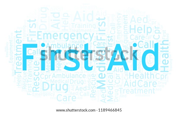First Aid Word Cloud Made Text Stock Illustration 1189466845 | Shutterstock