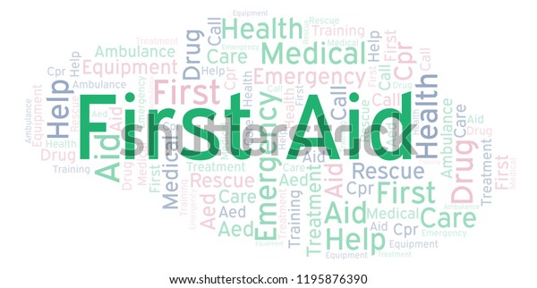 First Aid Word Cloud Made Text 스톡 일러스트 1195876390 | Shutterstock
