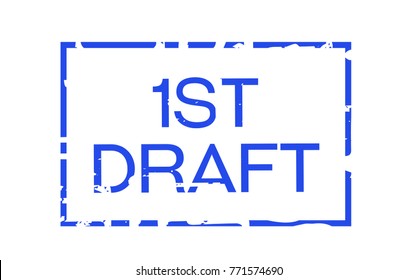First Draft Sticker Authentic Design Graphic Stock Illustration ...