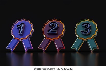 First Second Third Rank Badge Sign Stock Illustration 2173330333 ...