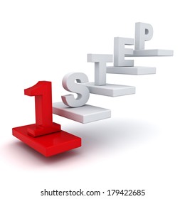 First Step Abstract Concept Over White Stock Illustration 179422685 ...