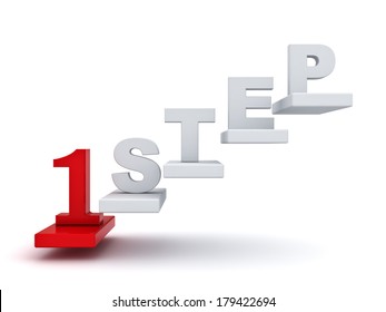 First Step Abstract Concept Over White Stock Illustration 179422694 ...
