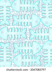 Fish Bone Background Wallpaper Backdrop Screensaver Stock Illustration ...