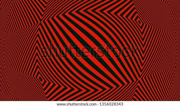 Fish Eye Red Diagonal Lines Abstract Stock Illustration 1356028343 ...