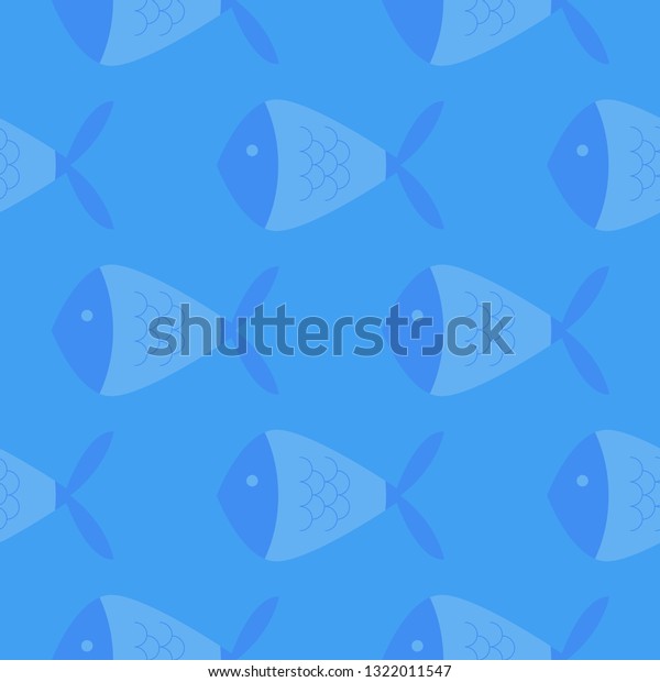 Fish Geometric Pattern Simple Colour Design Stock Illustration ...